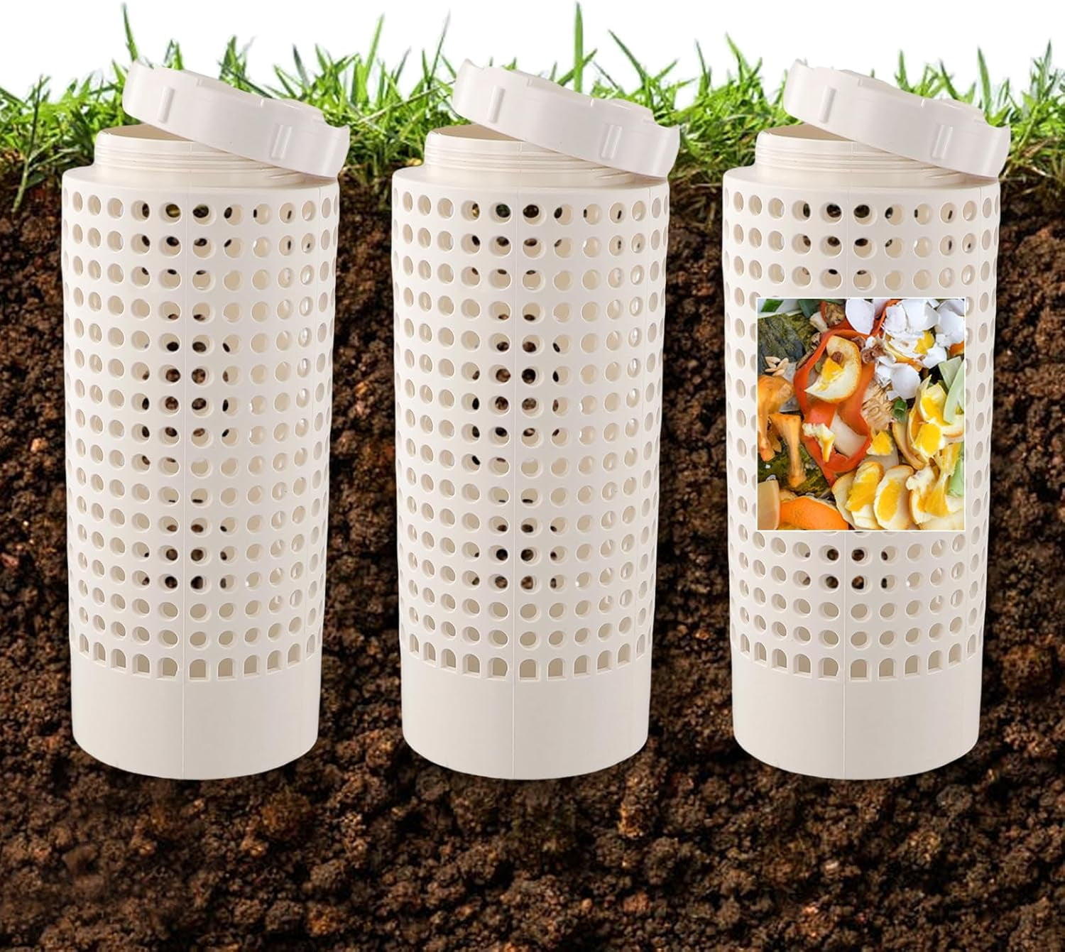 Inground Farm Composter, Outdoor In-Ground Compost Bin for Raised ...