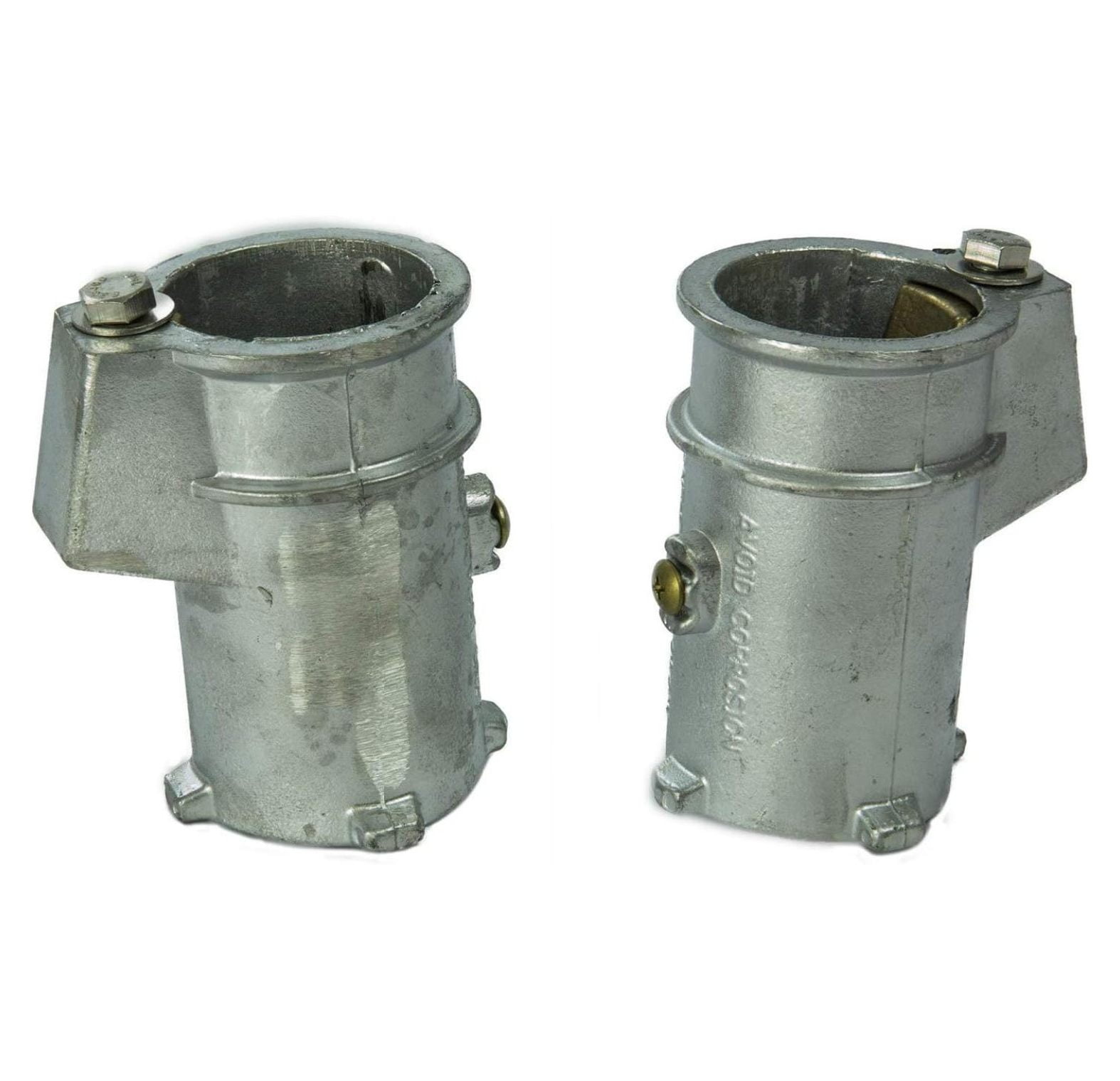 Inground Pool Ladder Sockets - 2 Pack - Aluminum Ladder Rail Socket for Inground Swimming Pools ...