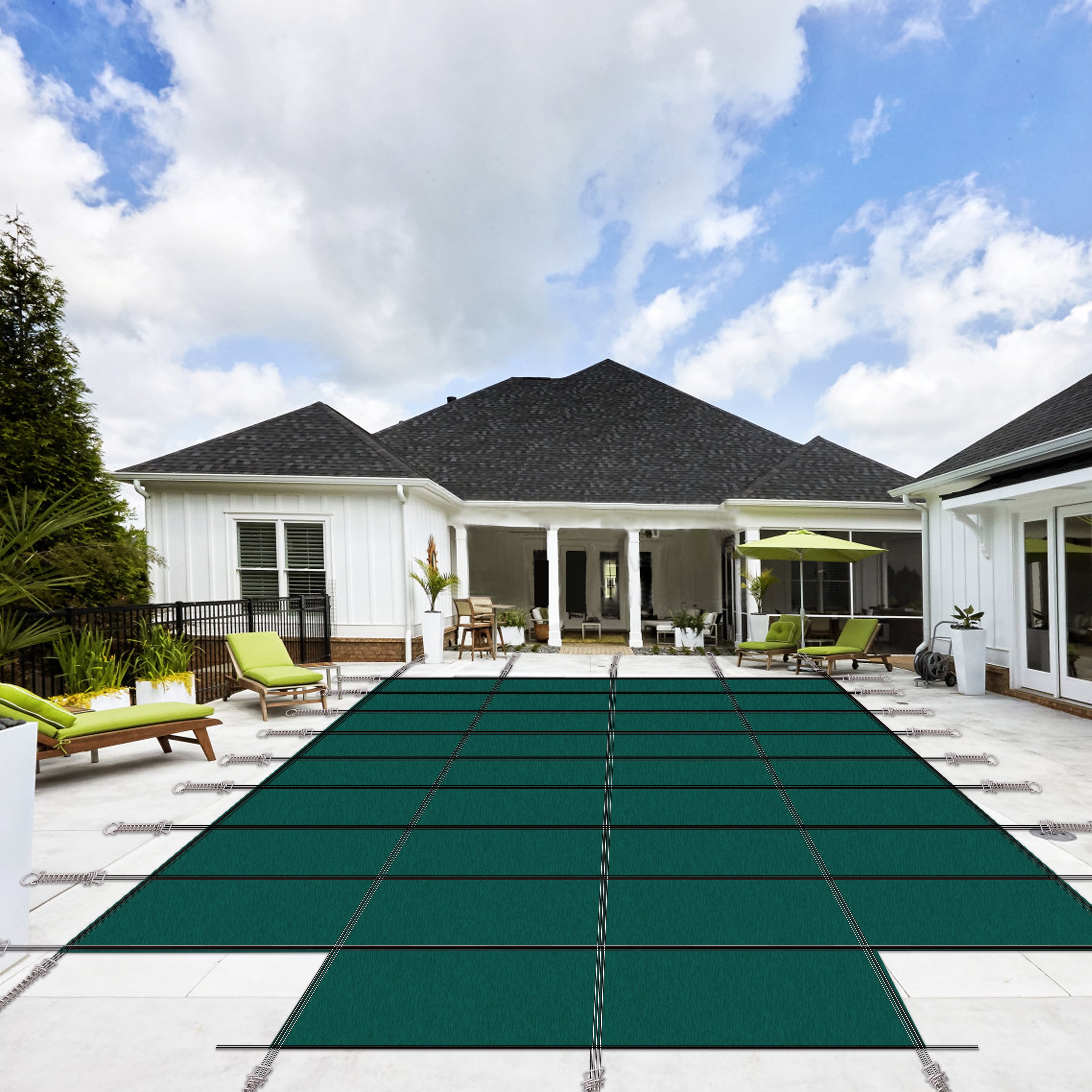 Inground Pool Safety Cover For 20x40ft In-ground Pool, Polypropylene ...