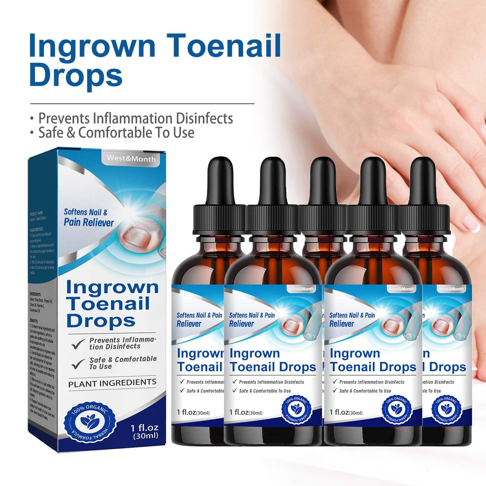 Ingrown Toenail Drops Treatment - Ingrown Toenail Pain Reliever and ...
