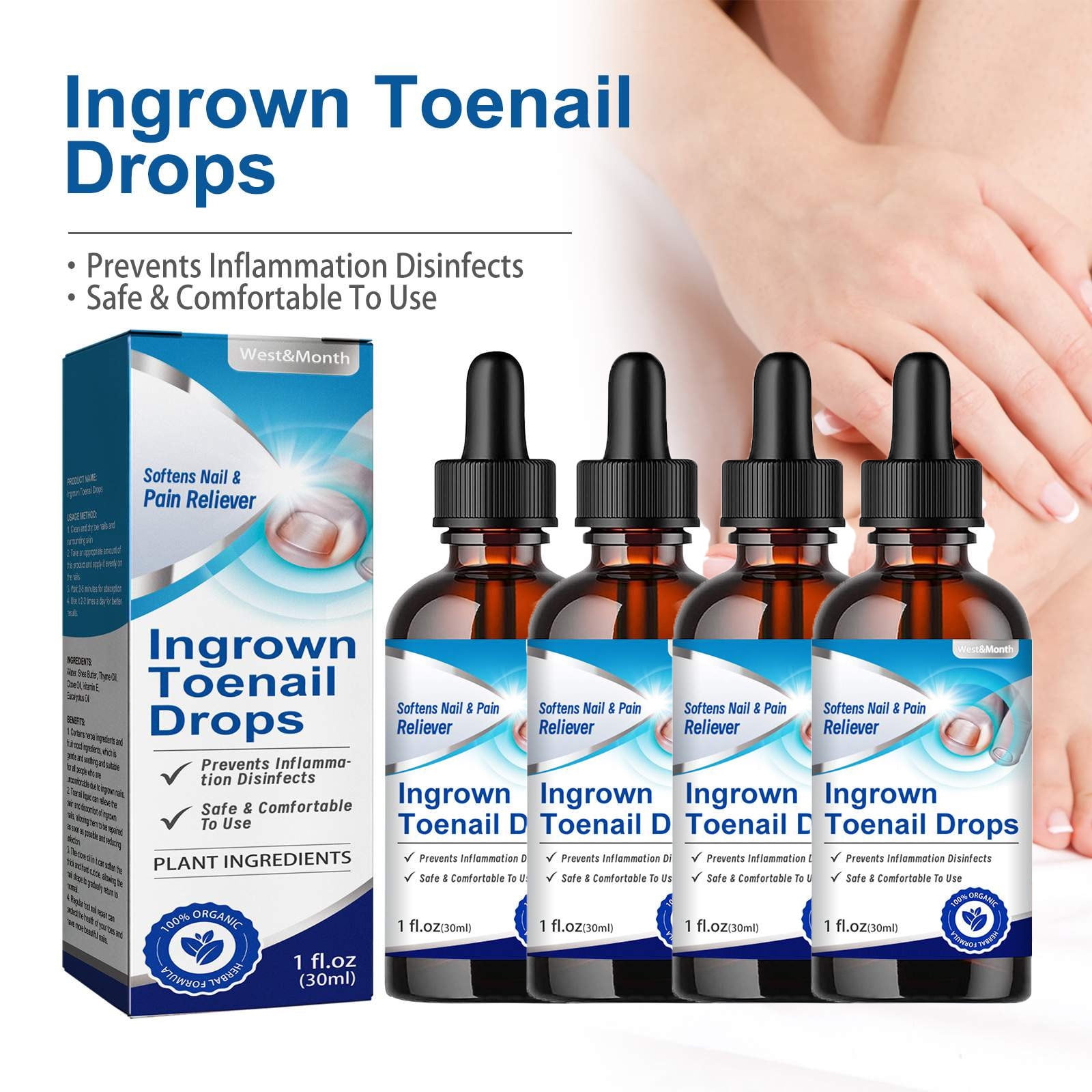 Ingrown Toenail Drops Treatment - Ingrown Toenail Pain Reliever and ...