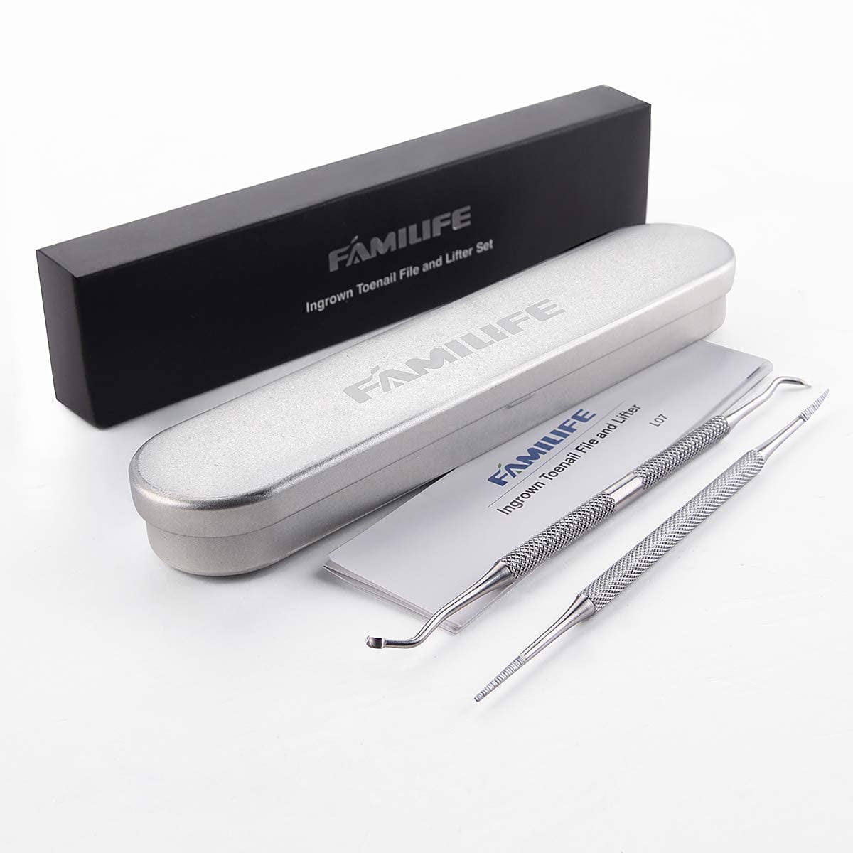 Familife, Ingrown Toenail File and Lifter, 2pcs, with Storage Case ...
