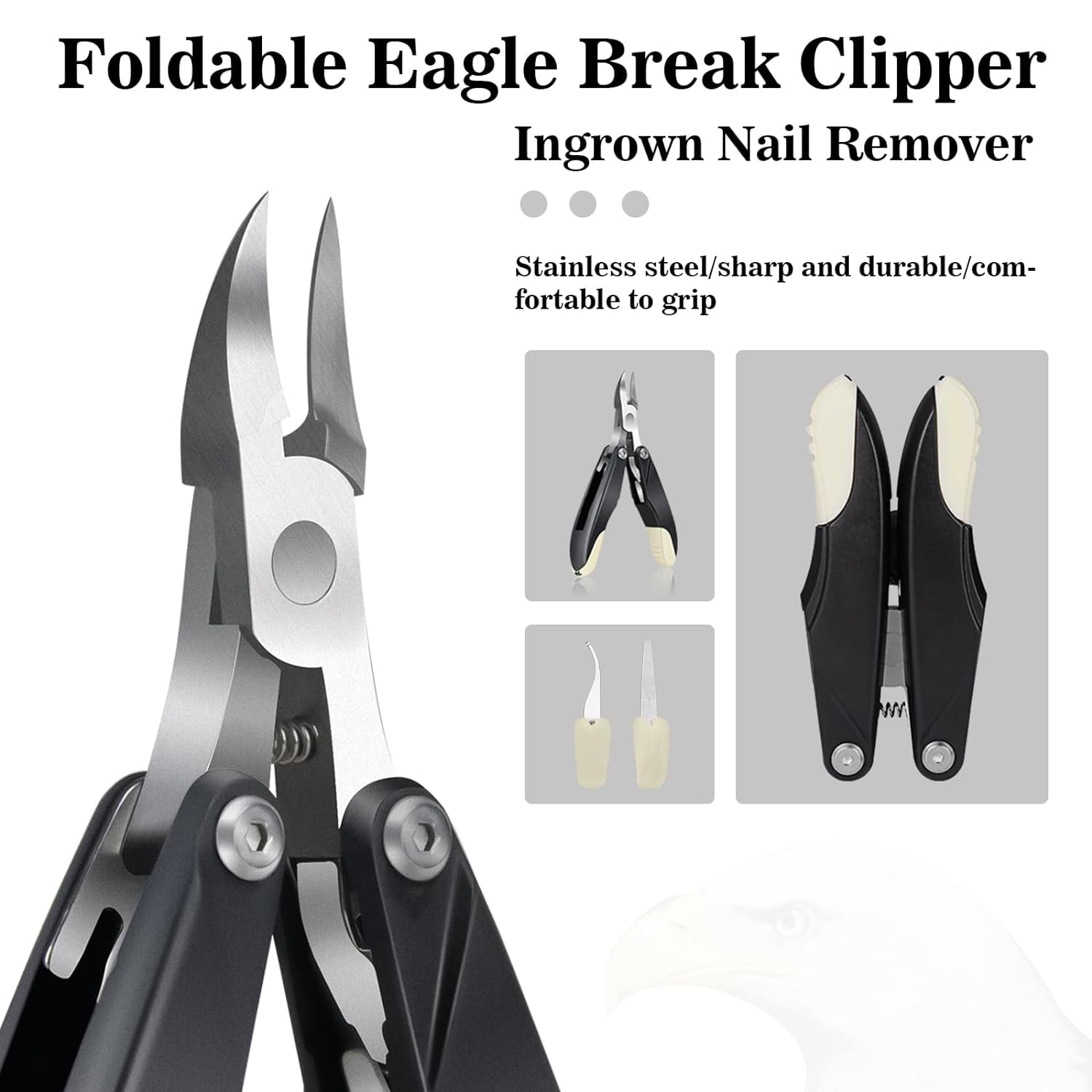 Ingrown Toenail Removal Kit, Upgrade Toenail Clippers for Seniors Thick ...