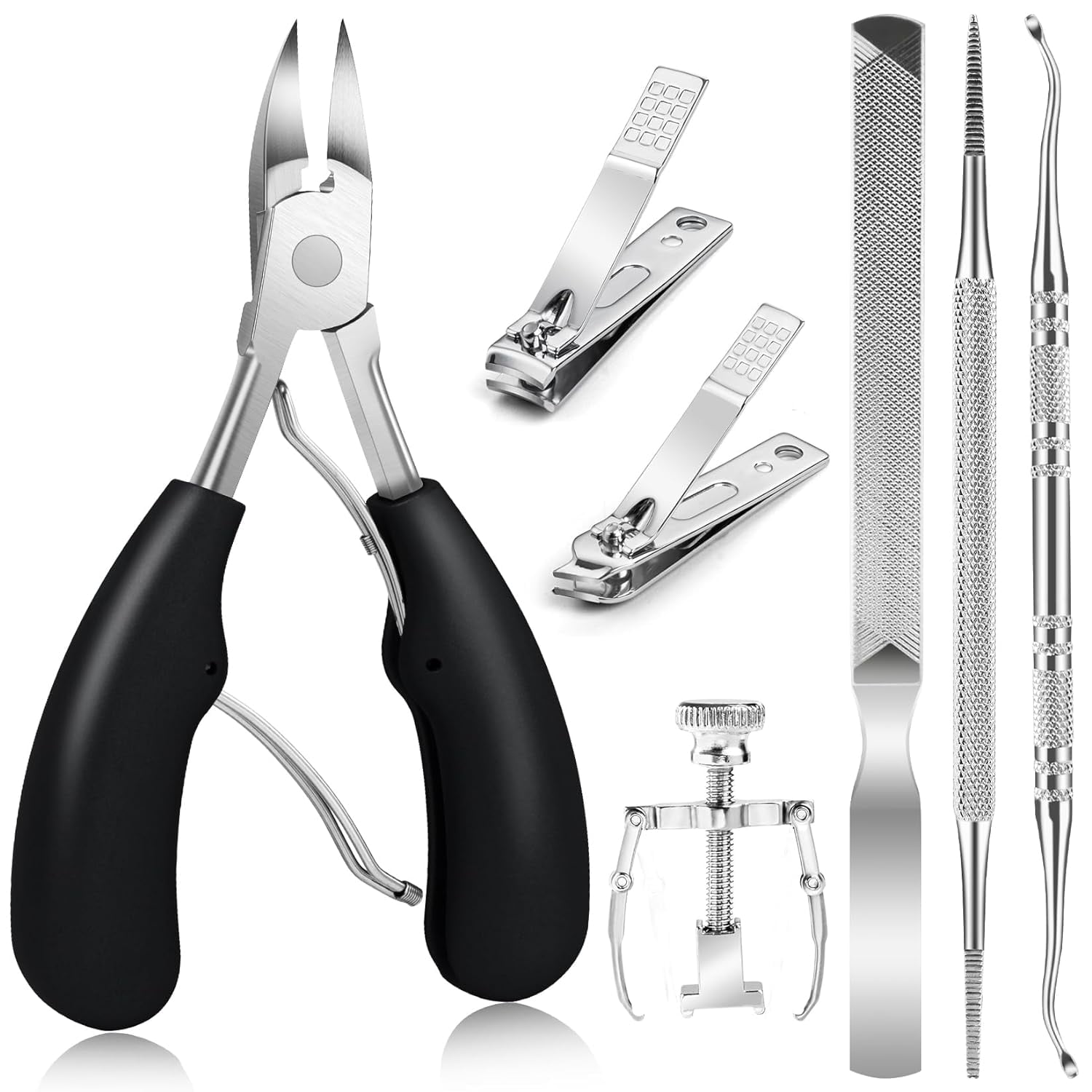 Ingrown Toenail Tool 7PCS Upgraded Toenail Clippers Ingrown Toenail ...