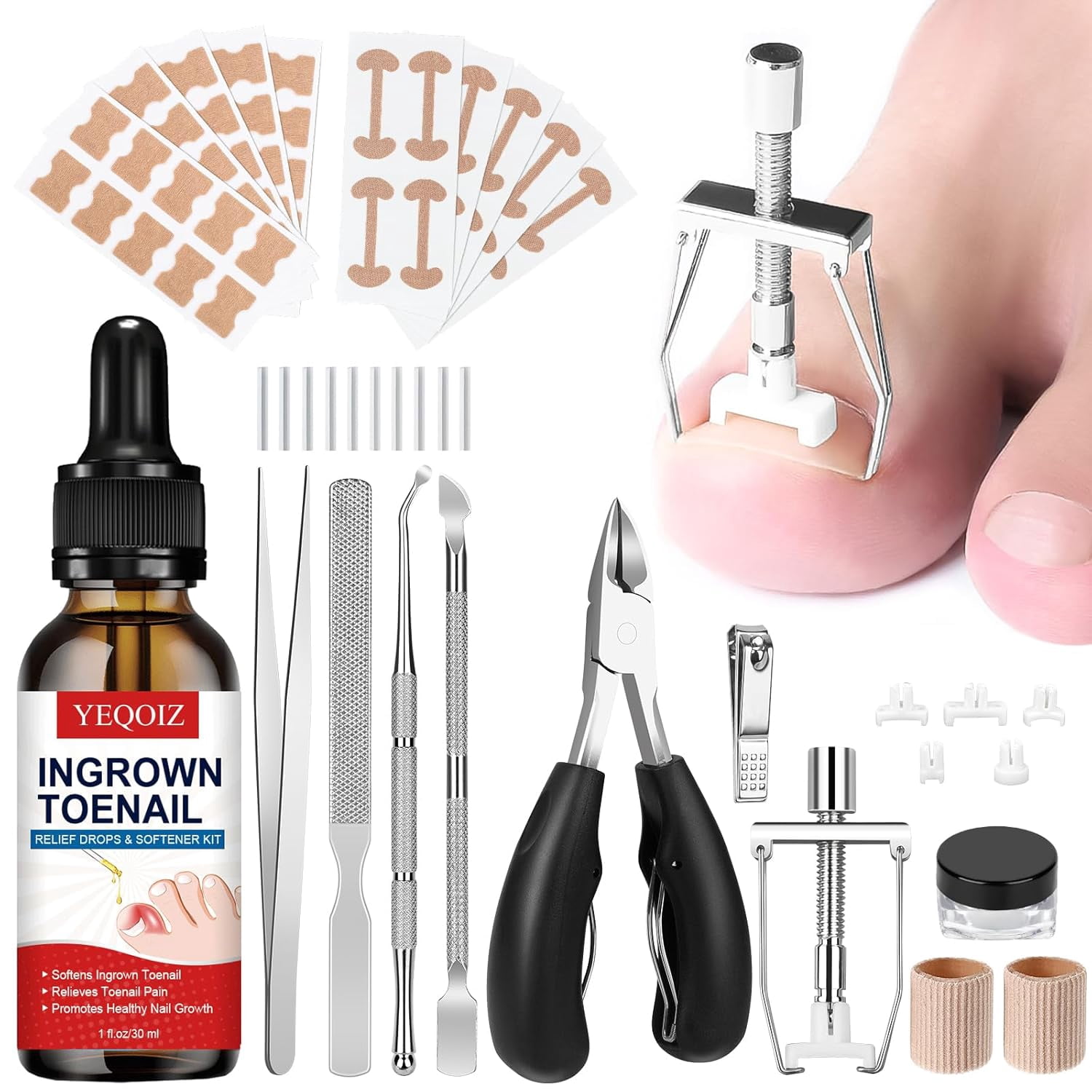 Ingrown Toenail Treatment Tool Kit, Ingrown Toenail Removal Kit with ...