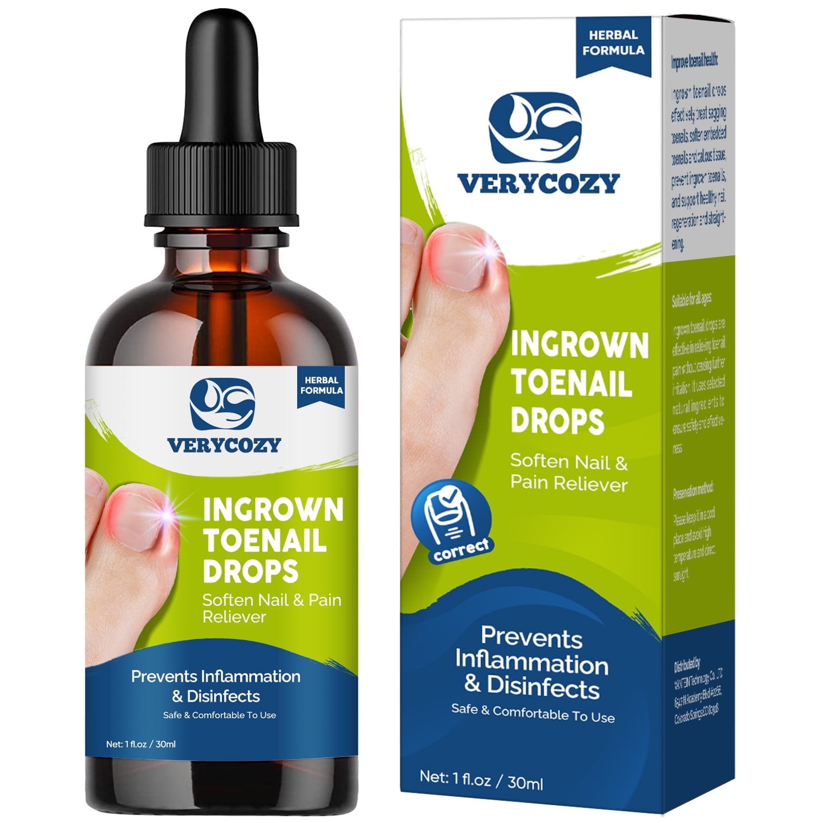 Ingrown toenail treatment- 30ML Toenail Softening Solution & Removal ...