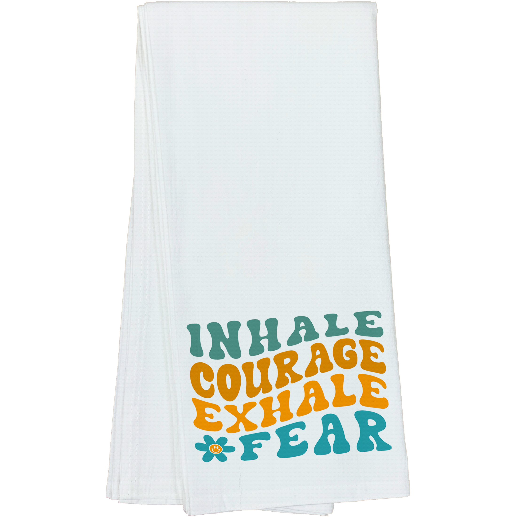 Inhale Courage, Exhale Fear, Inspirational Quote, Groovy Retro Wavy ...