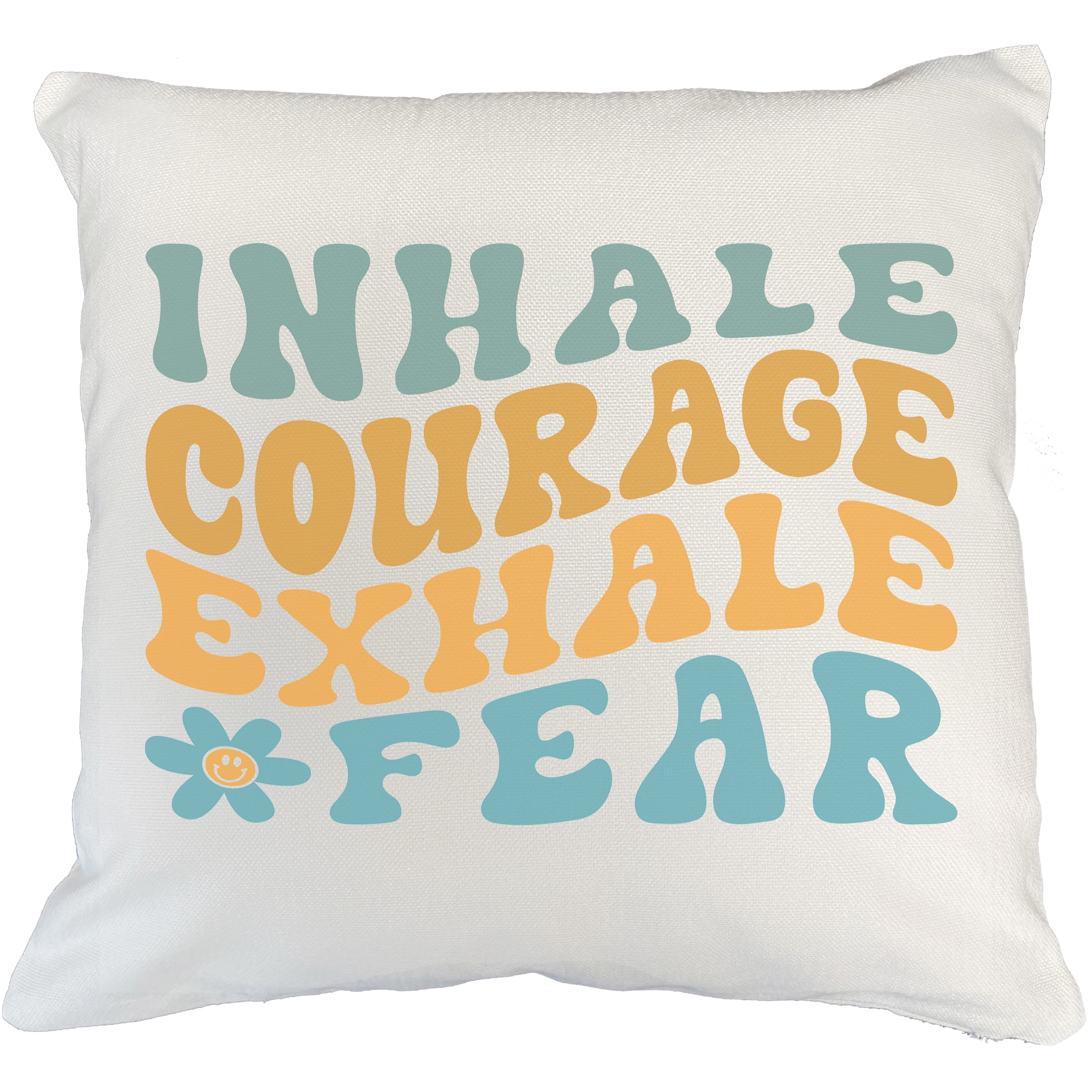 Inhale Courage, Exhale Fear, Inspirational Quote, Groovy Retro Wavy ...