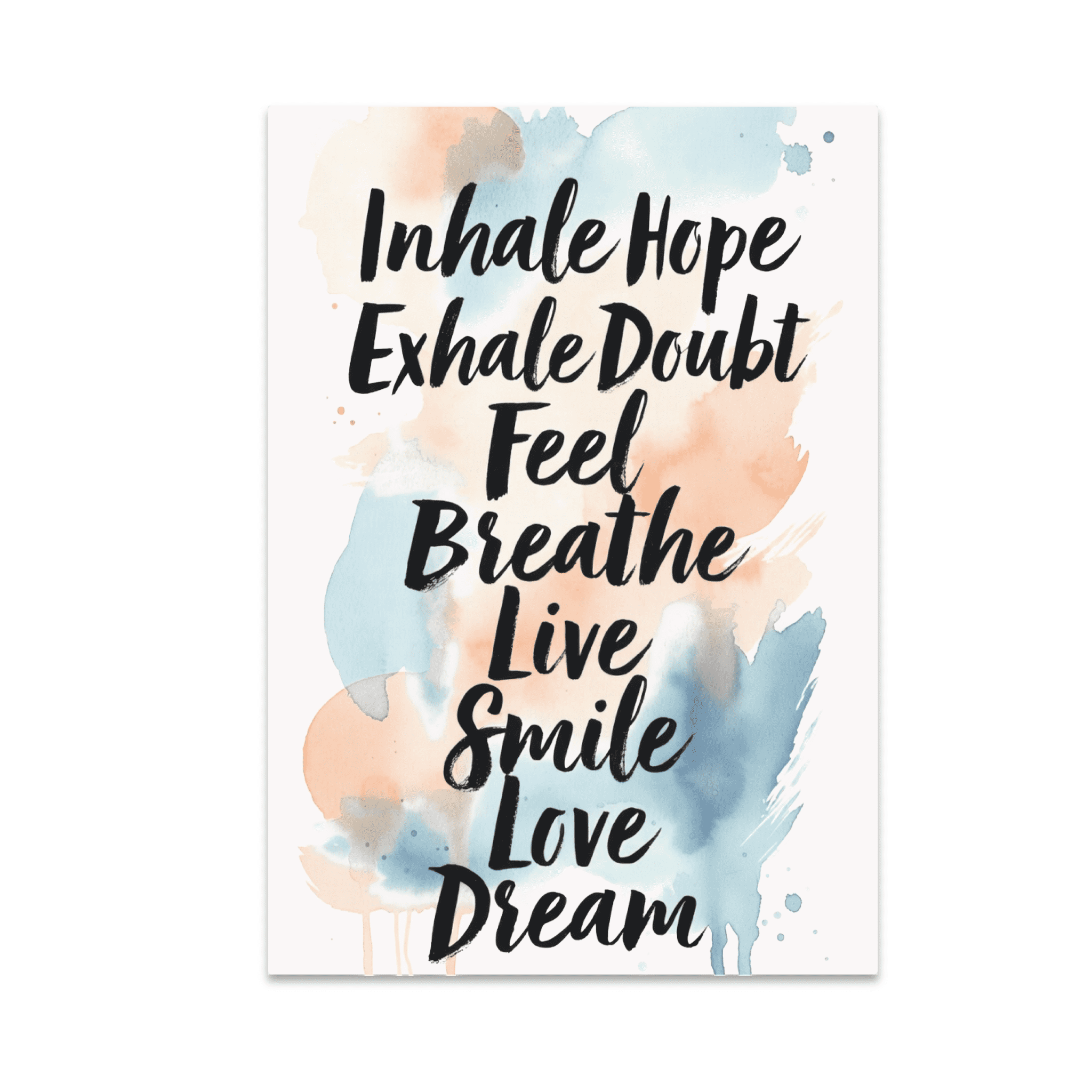 Inhale Hope Exhale Doubt Wall Art - Motivational Decor Enthusiast ...