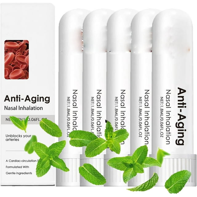 Inhaler, Memory Boost, Anti-Aging Nasal Inhalation for Women Men (5pcs ...