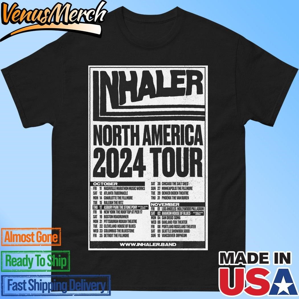 Inhaler North America 2024 Tour Poster Shirt - Walmart.com