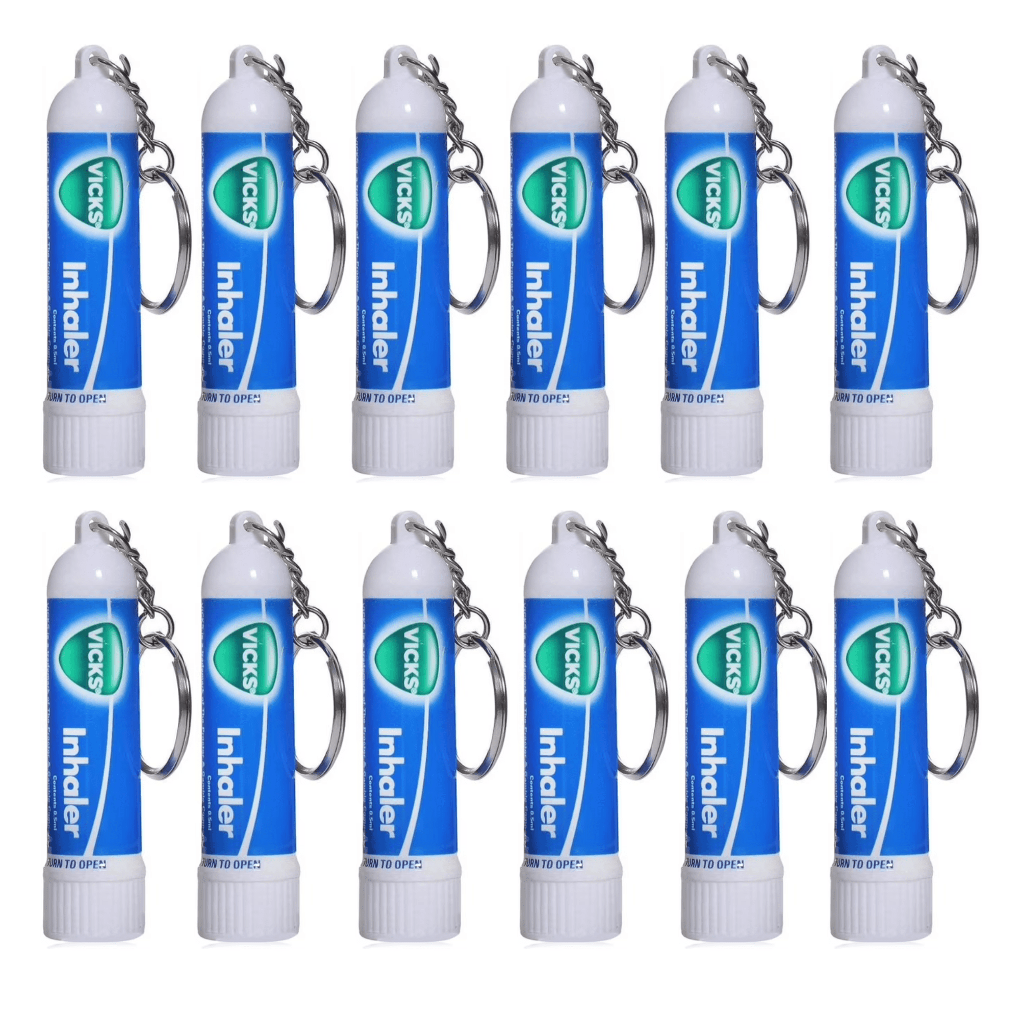 Inhaler Sticks 0.5ml, 12-Pack with Keychain – Compact Travel-Size ...