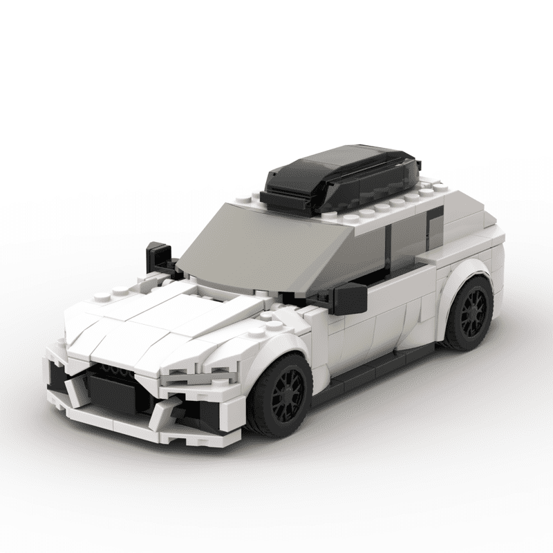 InhawBrick Moc Technical Sport Speed Racing RS6 White Car Building ...