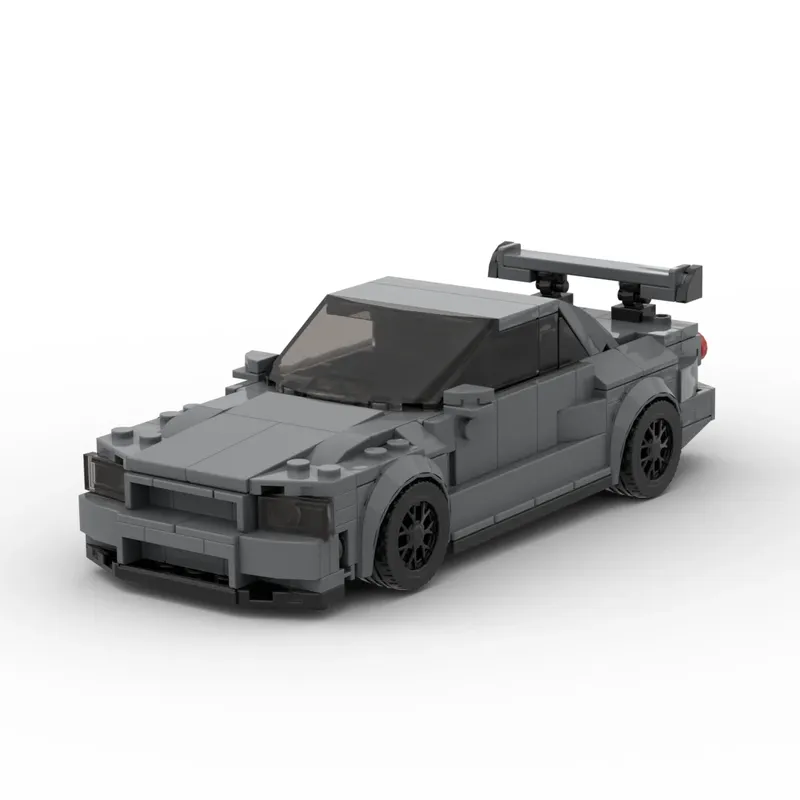 InhawBrick Moc Technical Sport Speed Racing Skyline R34 Car Building ...