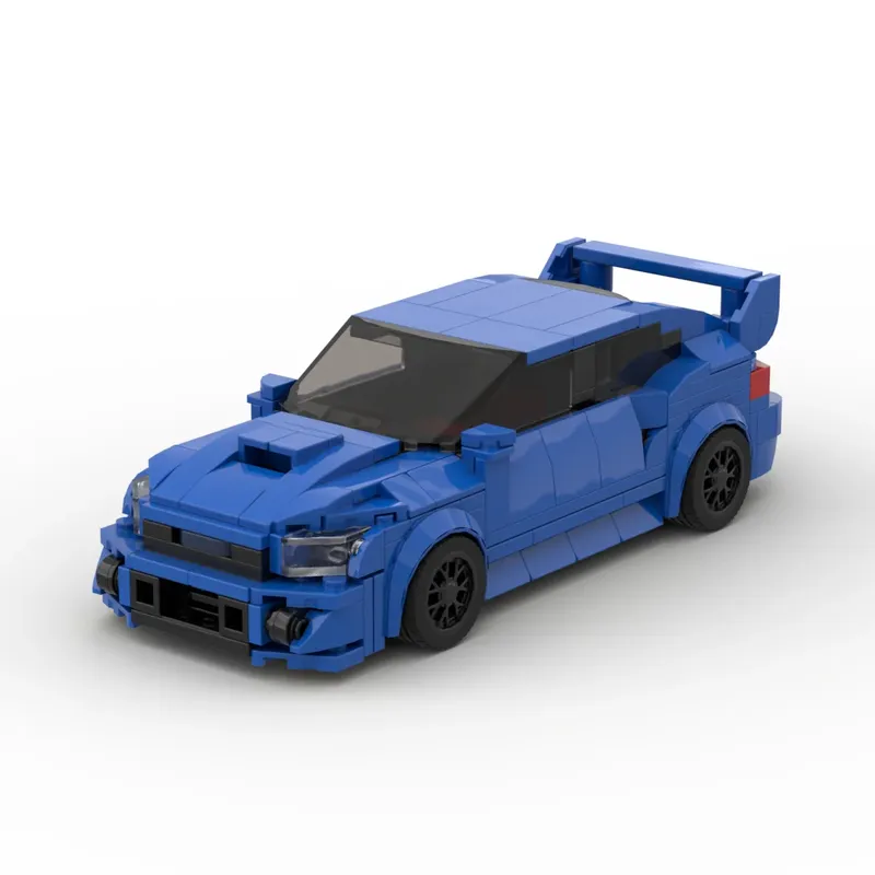InhawBrick Moc Technical Sport Speed Racing WRX Sti Bule Car Building ...