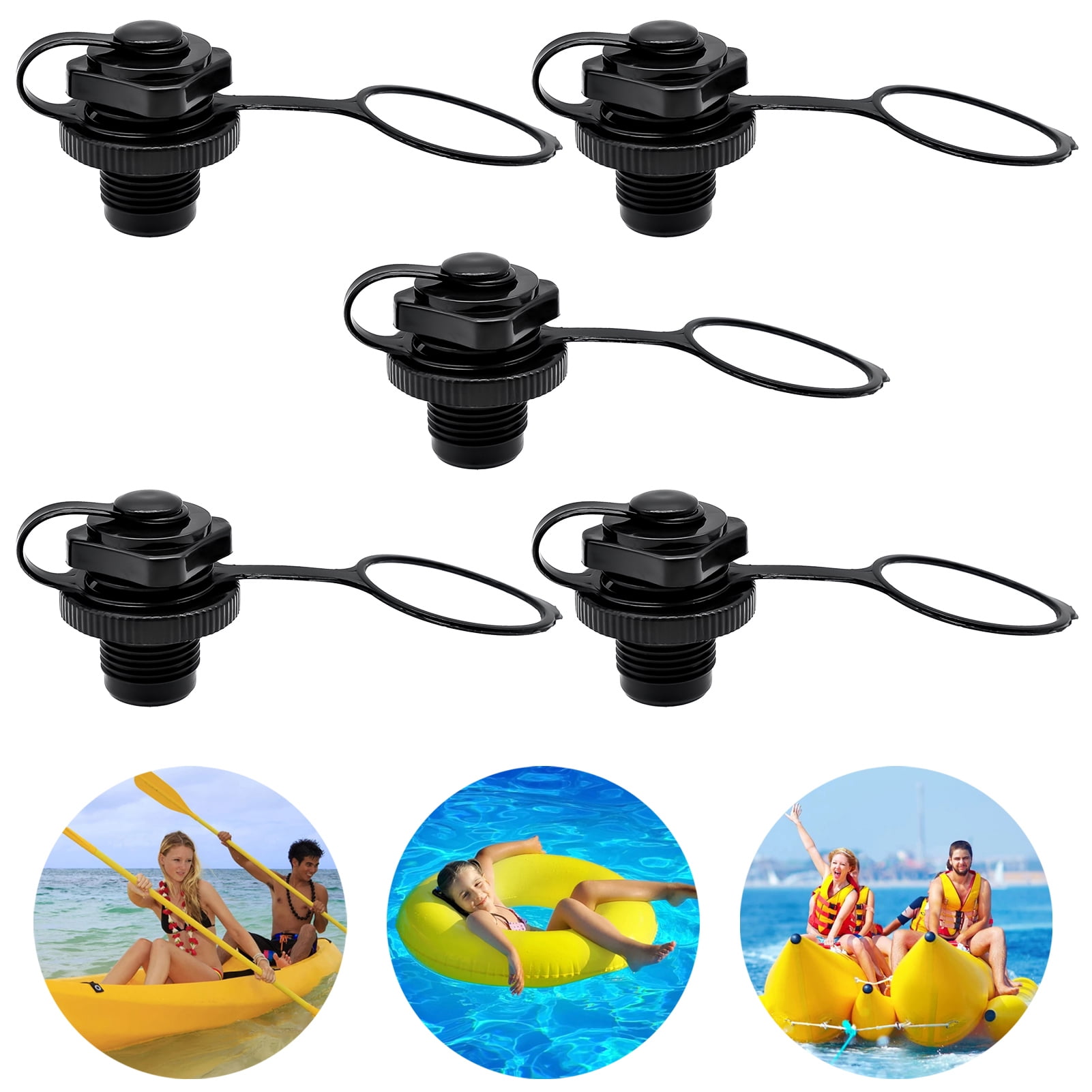 Inheming 5pcs/Set Valve for Inflatable Boat Kayak Black - Walmart.com