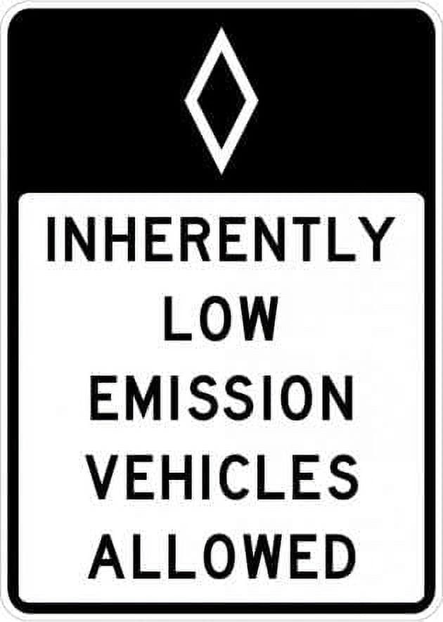 Inherently Low Emission Vehicles Allowed Sign Regulatory Traffic Signs ...