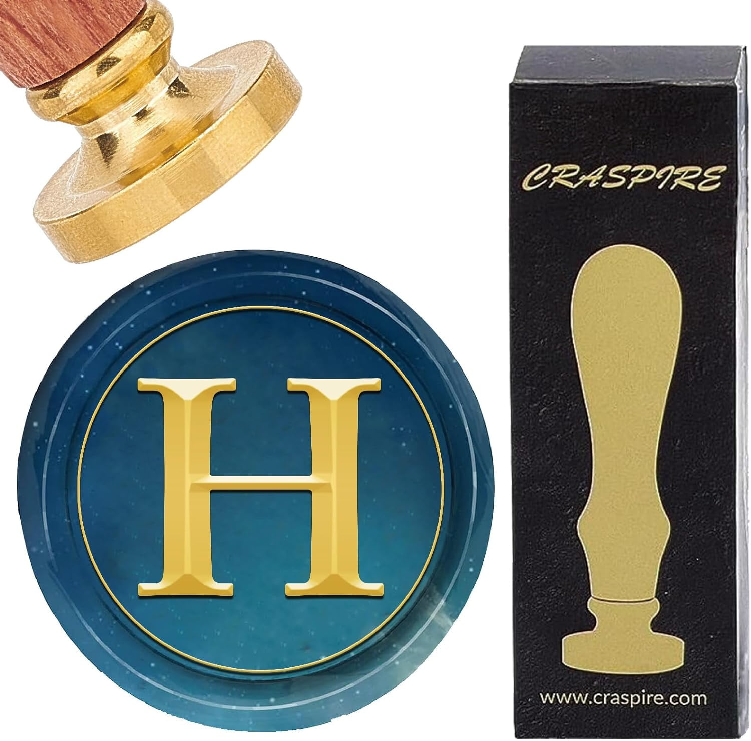 Initial Alphabets H Wax Seal Stamps Letter Vintage Removable Brass ...