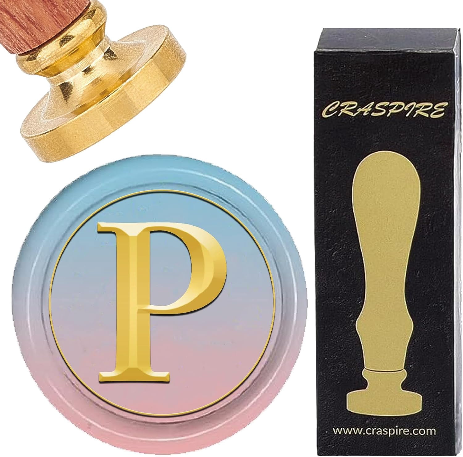 Initial Alphabets P Wax Seal Stamps Letter Vintage Removable Brass ...