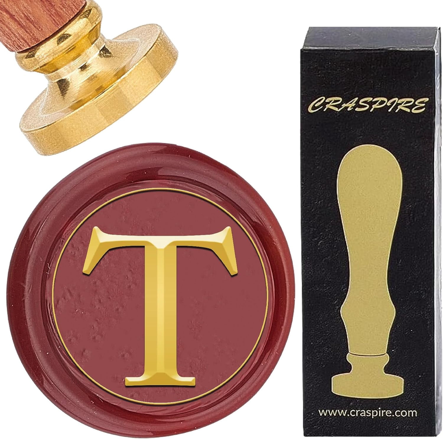 Initial Alphabets T Wax Seal Stamps Letter Vintage Removable Brass ...
