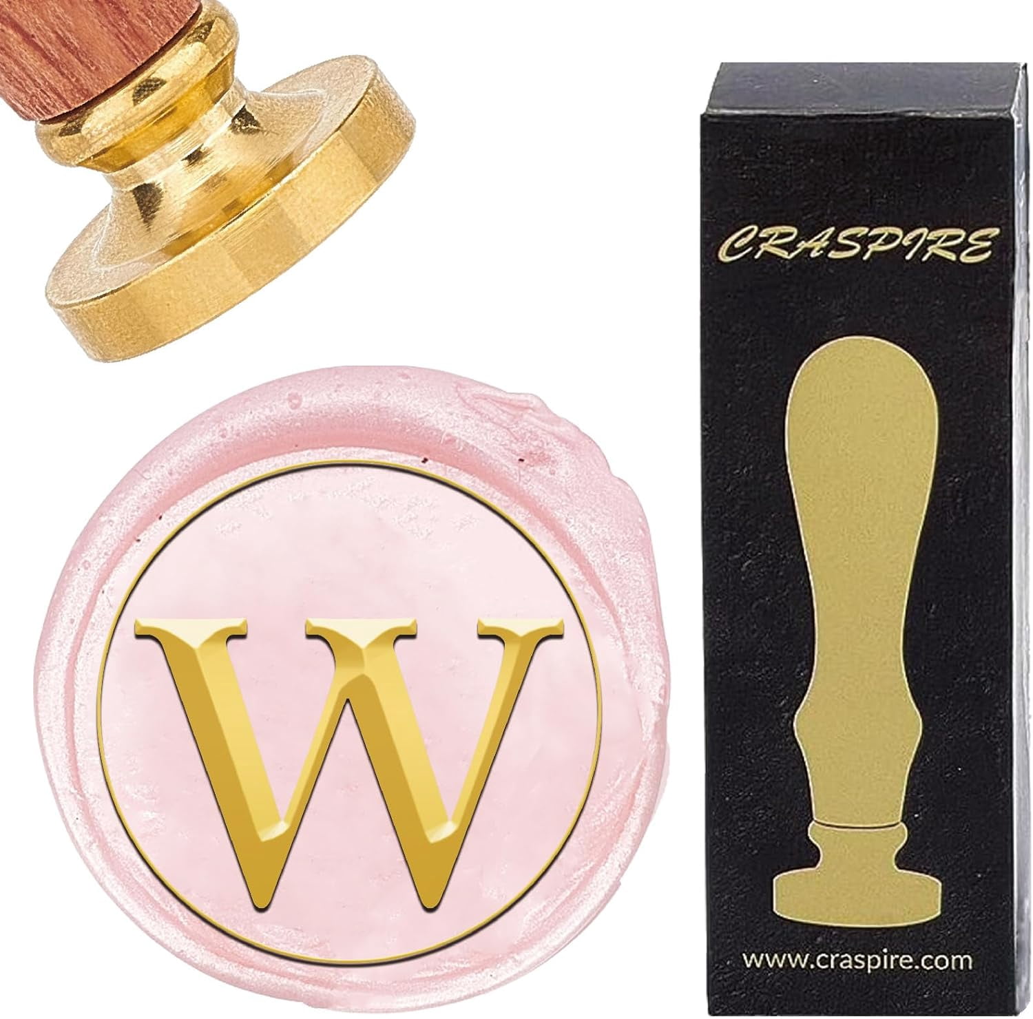 Initial Alphabets W Wax Seal Stamps Letter Vintage Removable Brass ...