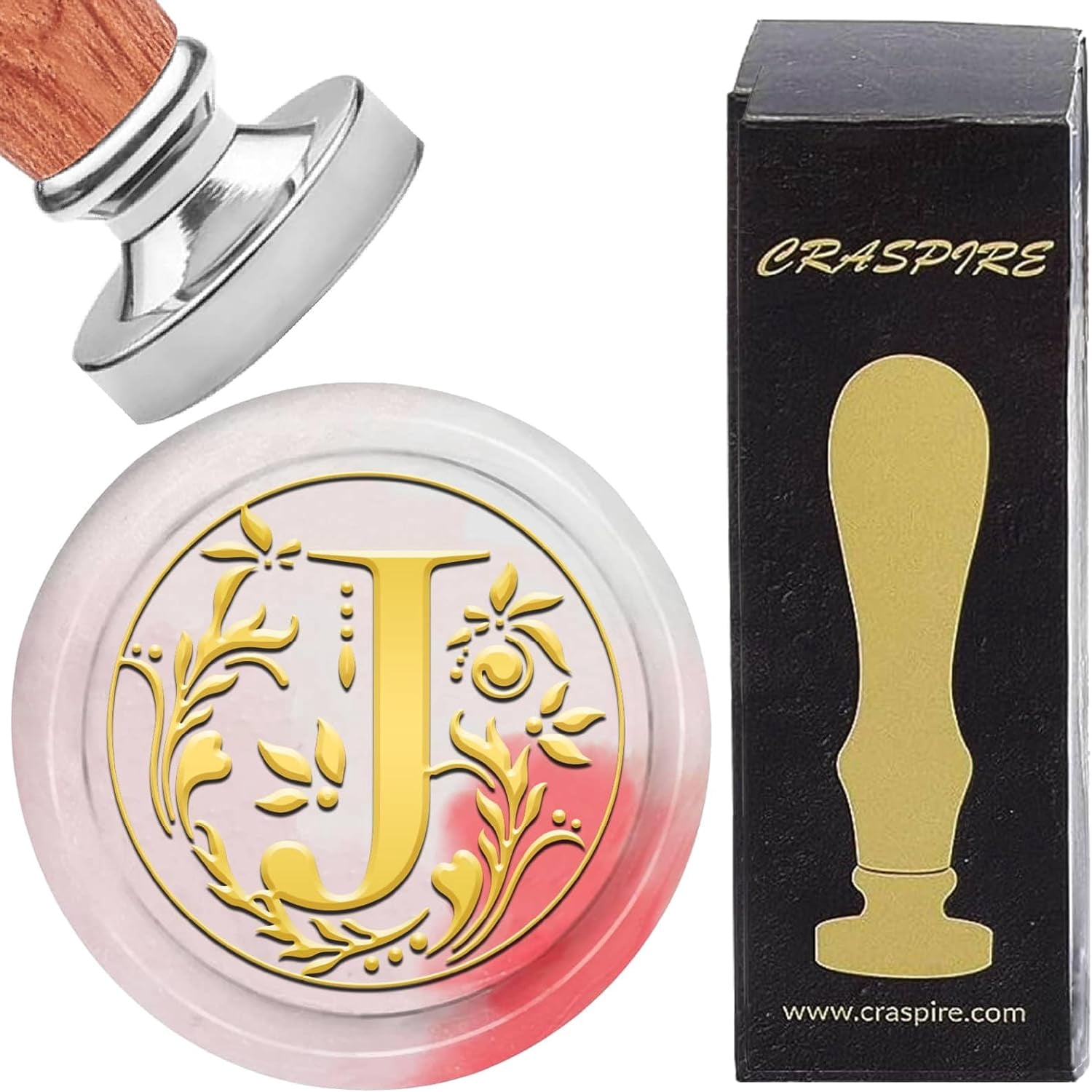 Initial Alphabets Wax Seal Stamps Letter J Vintage Removable Silver ...