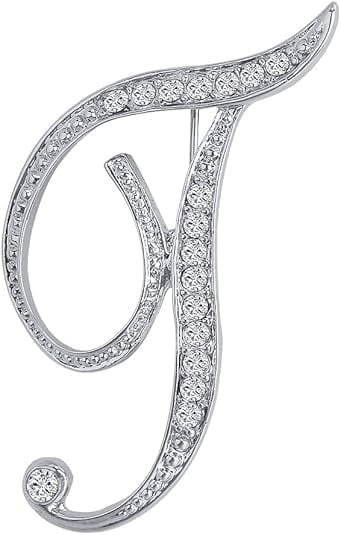 Initial Brooch Pin for Women, Alphabet Gold Letter Brooch A-Z with ...