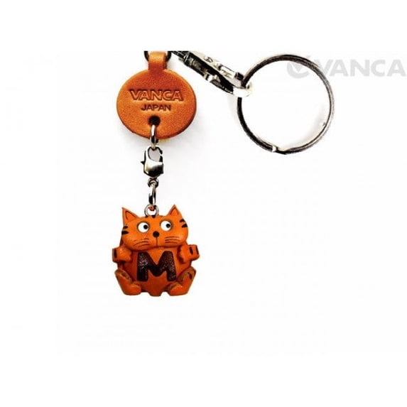 Initial Cat M Leather Animal Keychain - Walmart.com