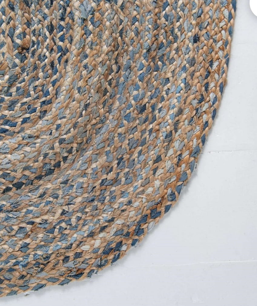 Initial Chindi Cotton Rug, HandCrafted Cloth Rug, Beautiful Oval Design ...