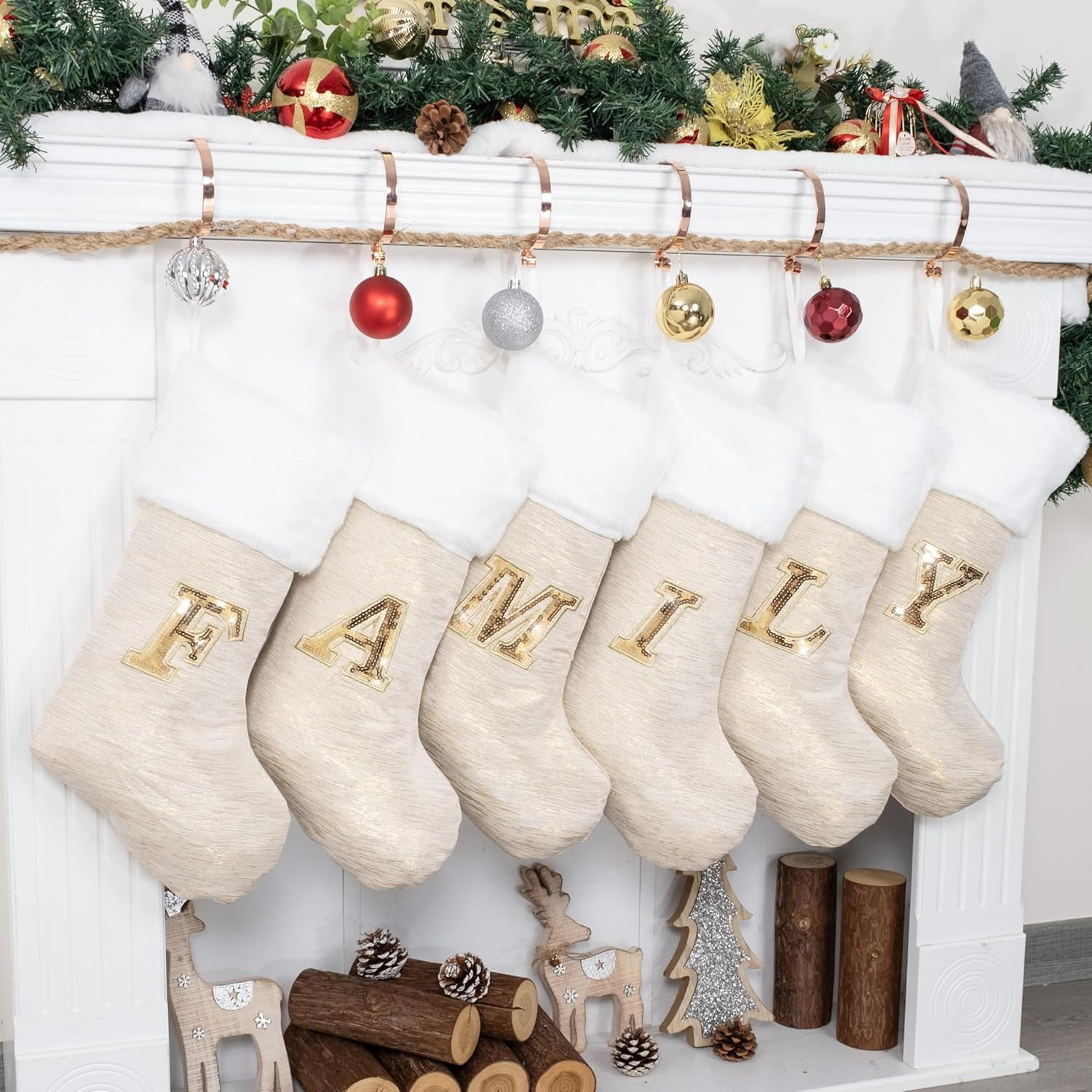 Initial Christmas Stockings Letters Stocking Monogram Alphabet Sequin ...
