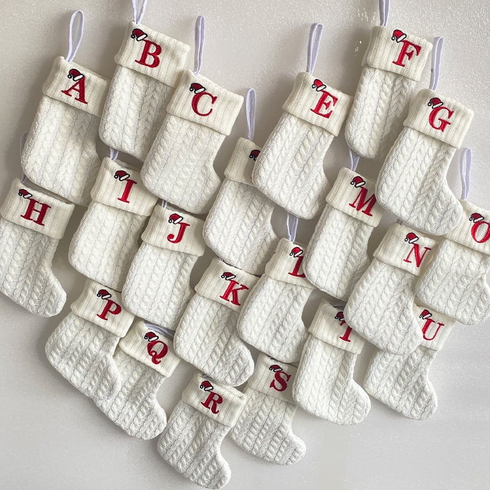 Initial Christmas Stockings, Monogram Letters Personalized Gift for ...