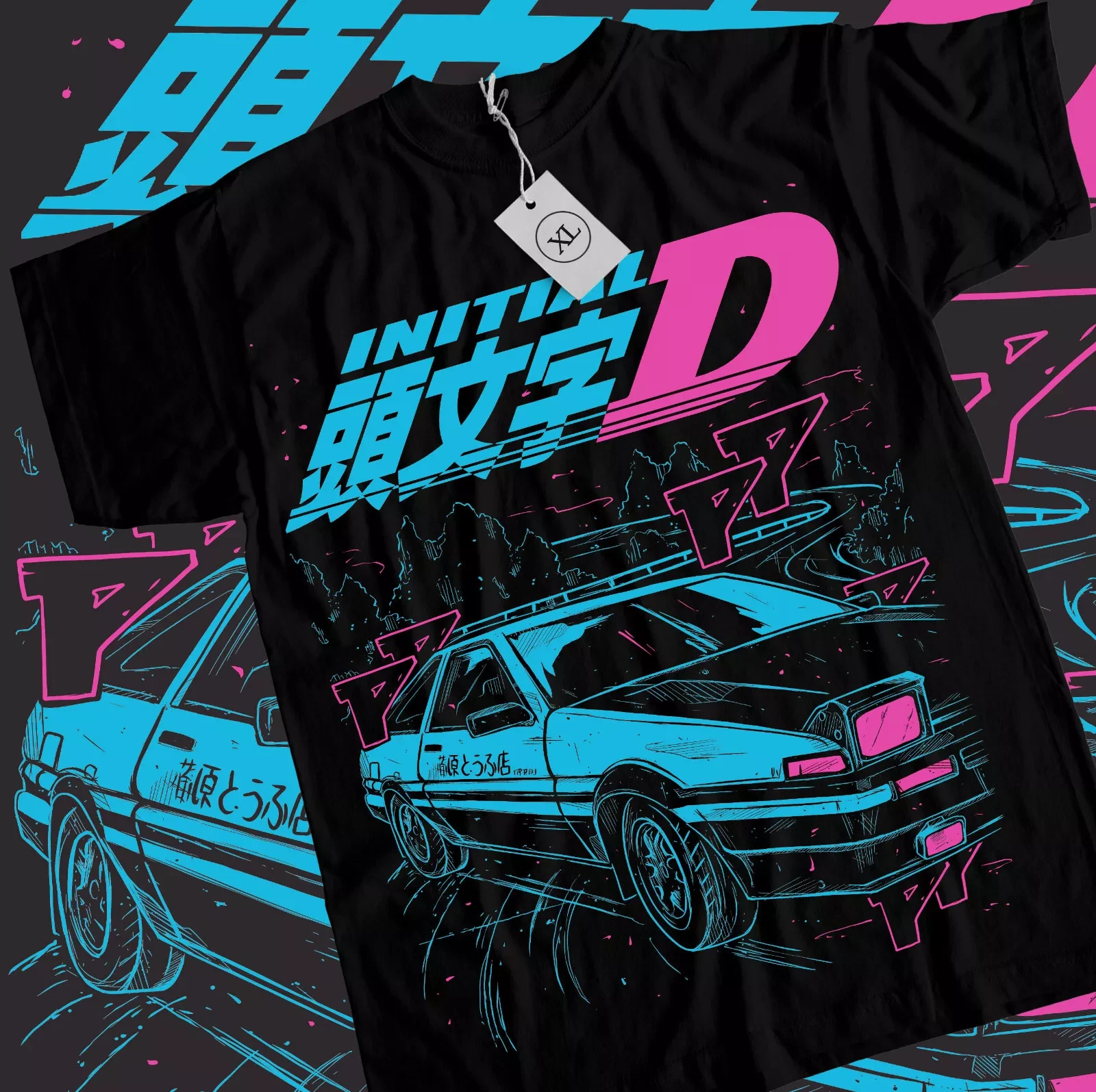 Initial D Itsuki Fujiwara T-Shirt Anime Manga Movie Unisex Black Shirt ...