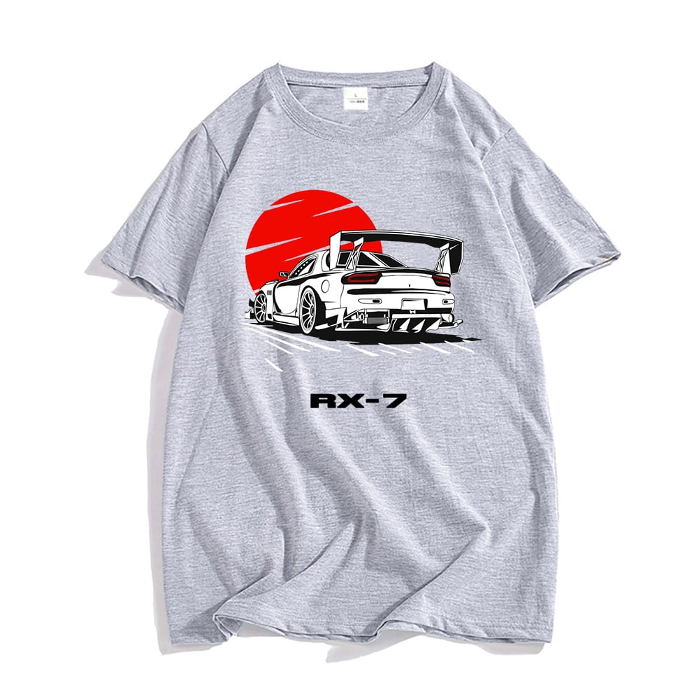 Initial DDrift Racing Rx-7 T Shirt Takumi Fujiwara Rx 7 Jdm Tshirt Mens Summer Streetwear ...