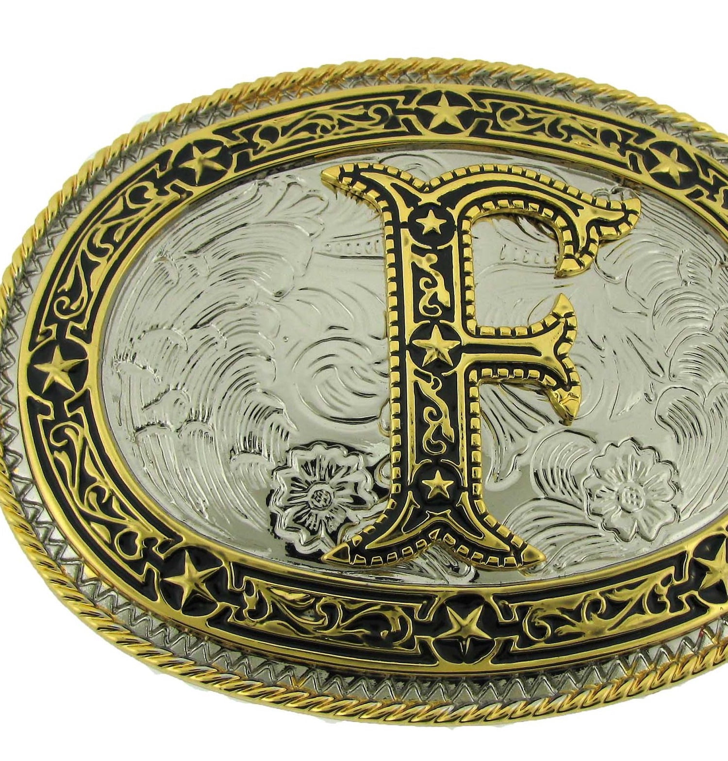 Initial F Belt Buckle American US Alphabet Monogram Letter Vintage ...