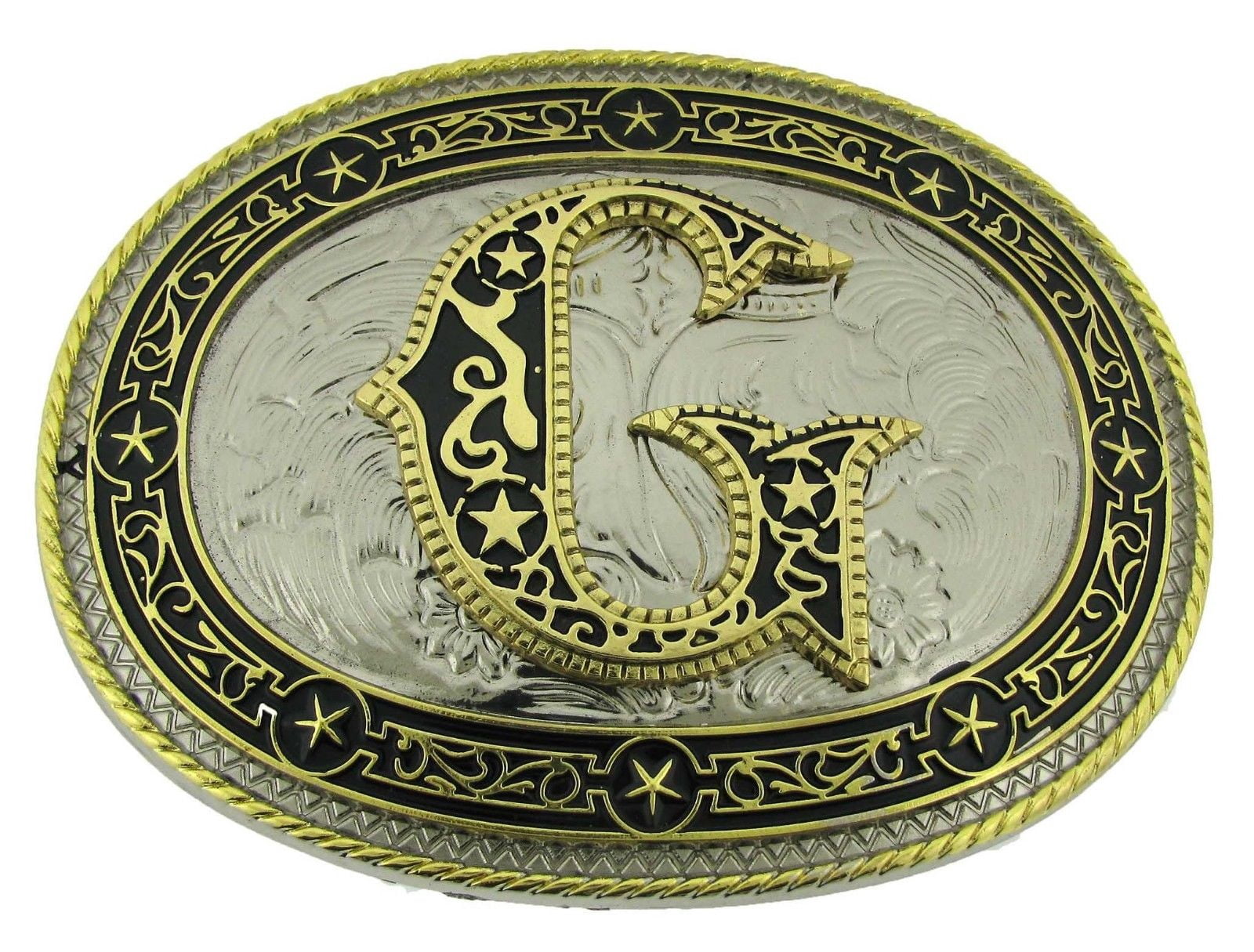 Initial G Belt Buckle Letter G alphabet G Western Cowboy cowgirl rodeo ...