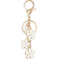 Initial Keychain Cute Flower Charms Keyring for Handbag Backpack ...