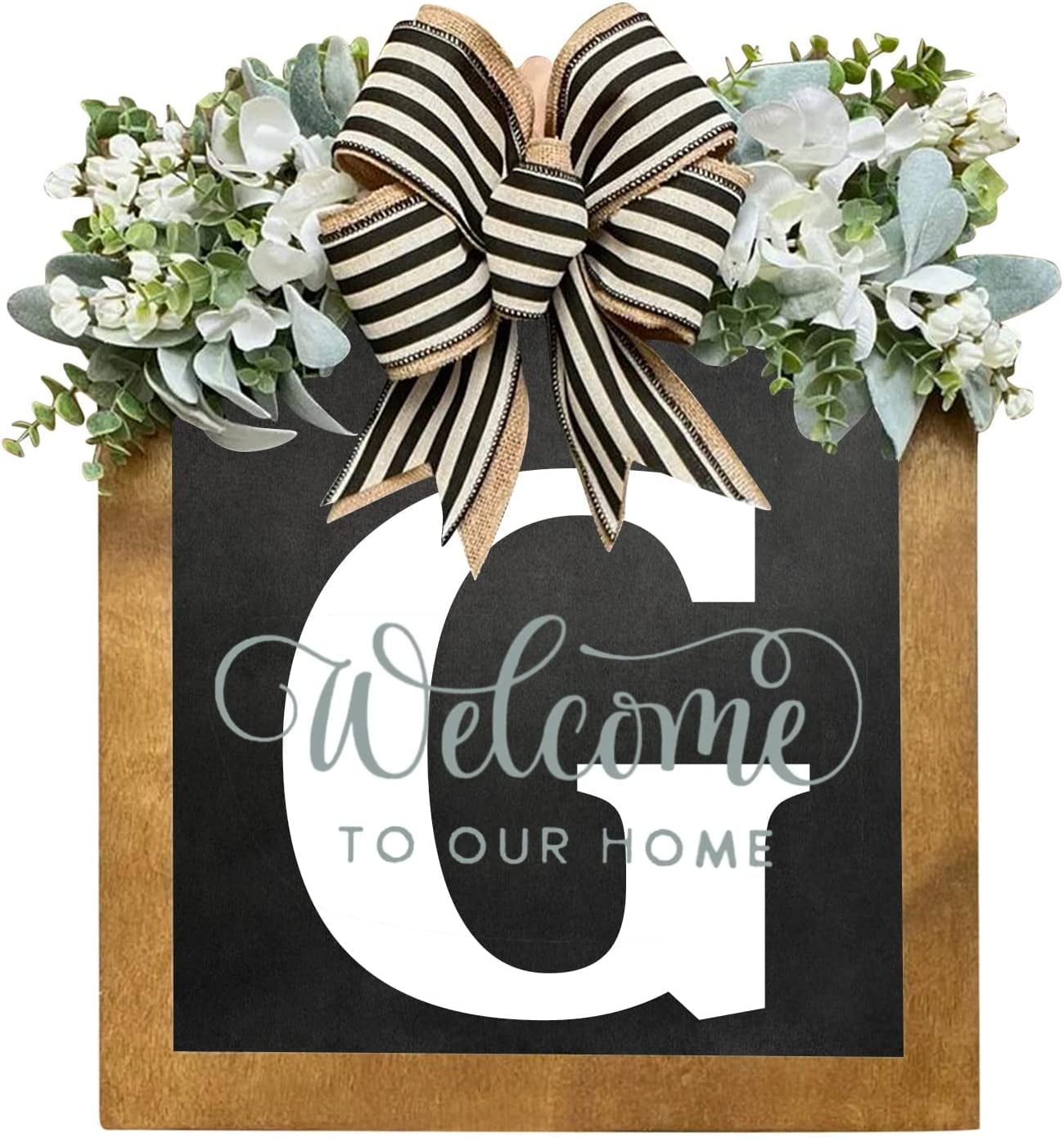 Initial Last Name Year Round Front Door Wreath 2023 New 16" Welcome ...