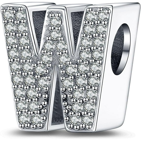 Initial Letter A-Z 925 Sterling Silver Charms Dangles for Bracelets and ...