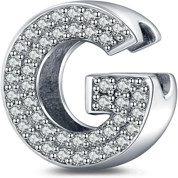 Initial Letter A-Z 925 Sterling Silver Charms Dangles for Bracelets and ...