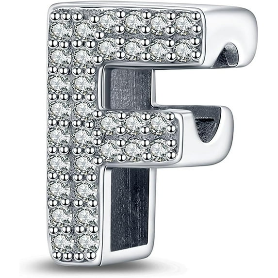 Initial Letter A-Z 925 Sterling Silver Charms Dangles for Bracelets and ...