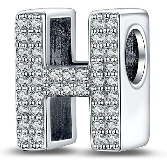 Initial Letter A-Z 925 Sterling Silver Charms Dangles for Bracelets and ...