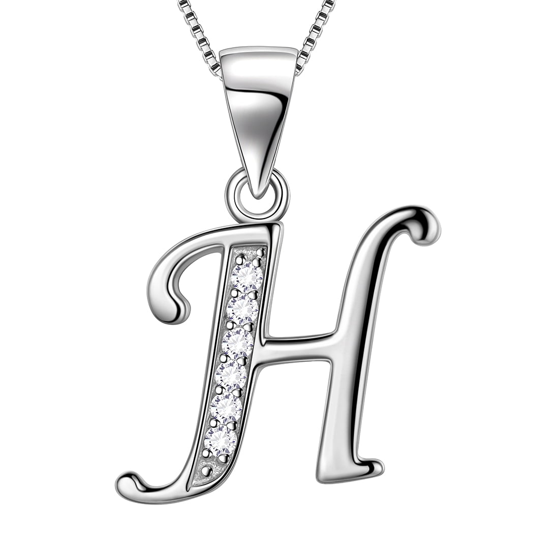 Letter H Necklace Silver at Shirl Wright blog