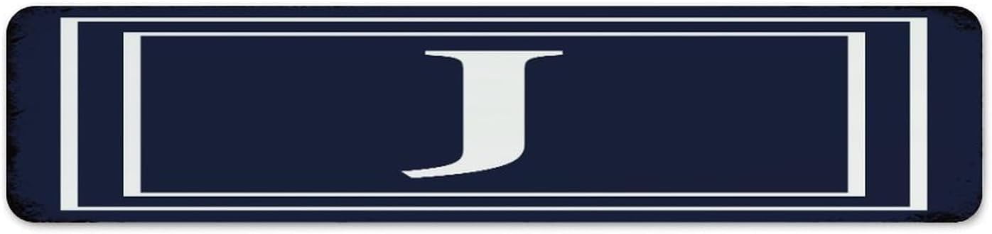 Initial Letter J Monogram Farmhouse Metal Signs Retro Pubs Club Signs ...