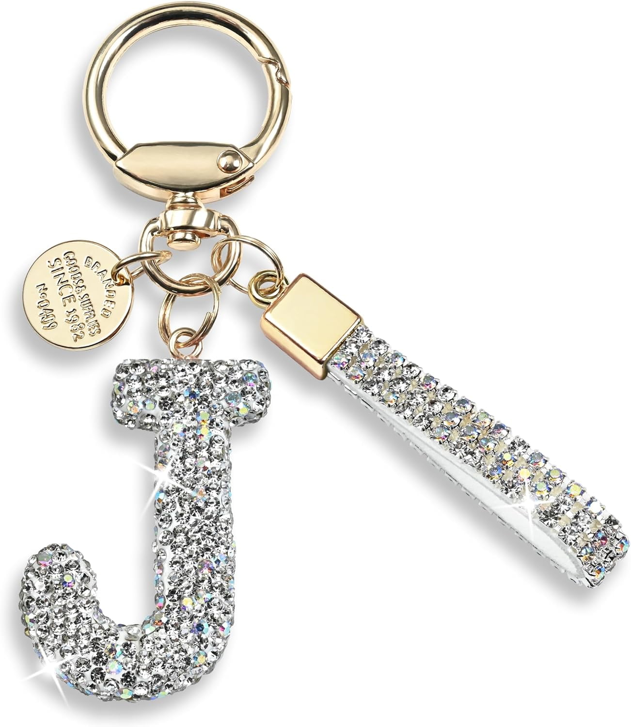 Initial Letter Keychain Gift for Women Girls Bling Sparkly Cute ...