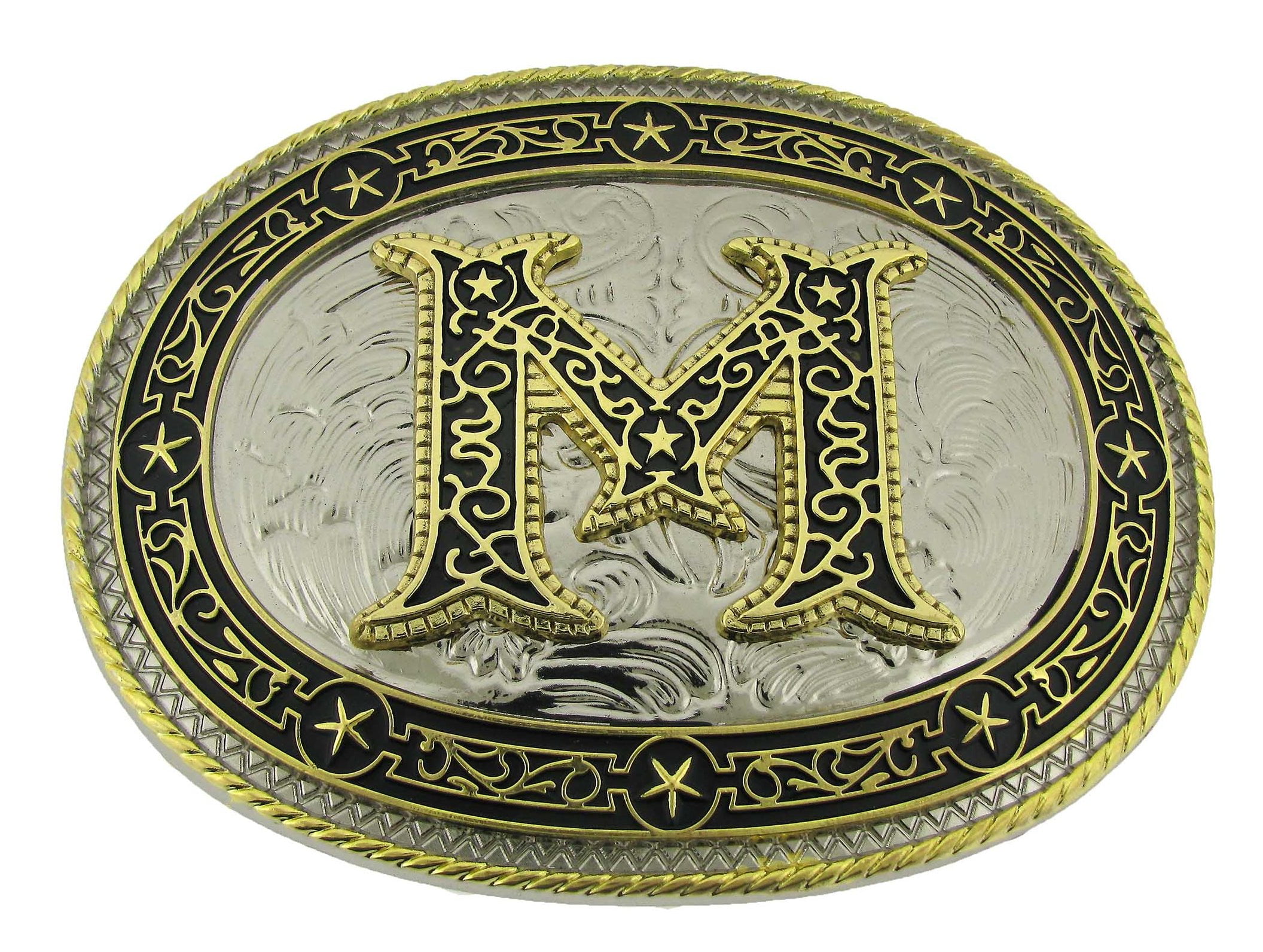 Initial M Belt Buckle Multiple Style Texas US Rodeo Western Letter M ...