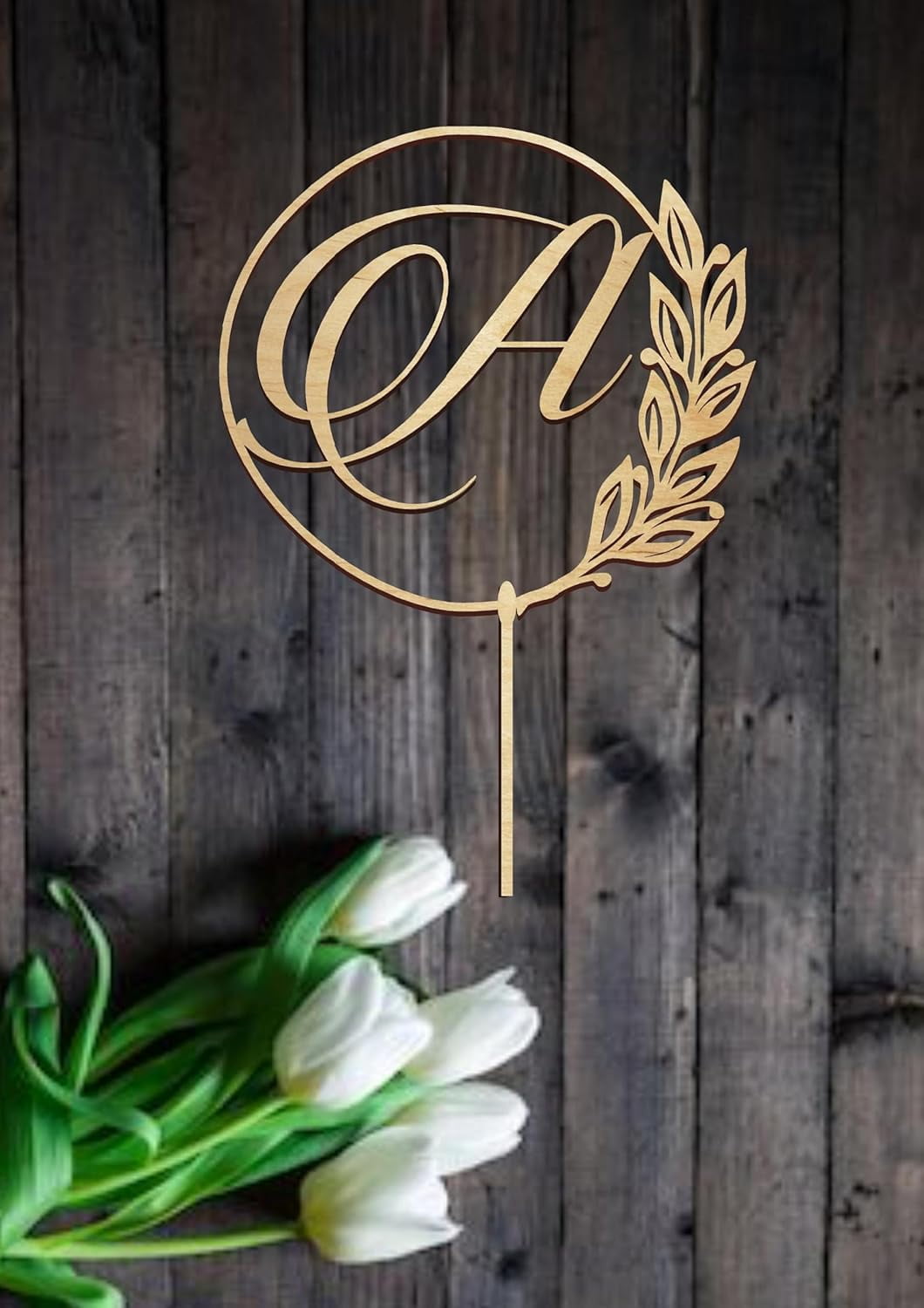 Initial Monogram Wedding Cake Topper Custom Cake Toppers Letter Single A Cake Decorating Party ...