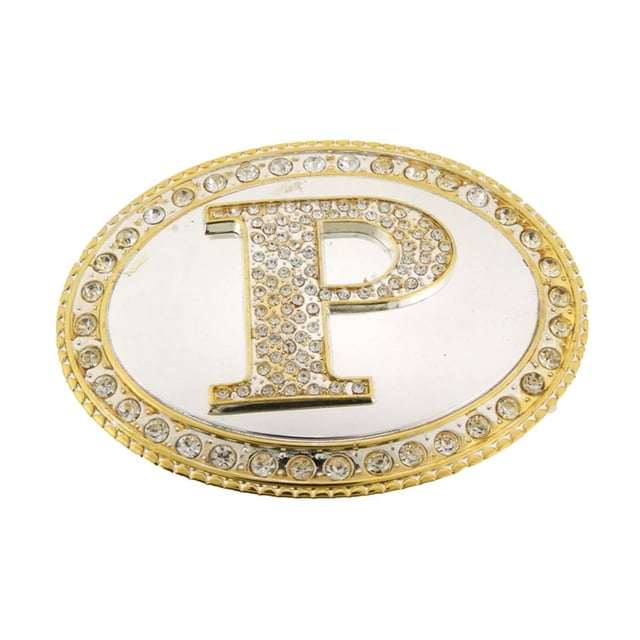 Initial P Monogram Belt Buckle Letter Alphabet Western Cowboy Rodeo ...