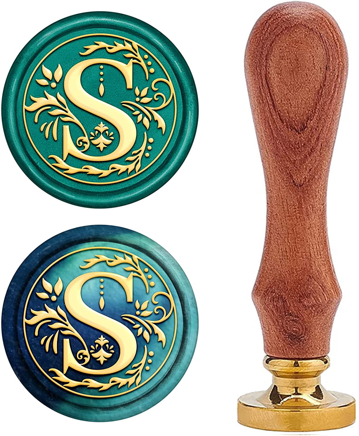 Initial S Wax Seal Stamp Alphabet Letter Vintage Sealing Stamp Olive ...