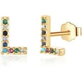 Initial Stud Earrings For Women, Hypoallergenic 925 Sterling Silver ...