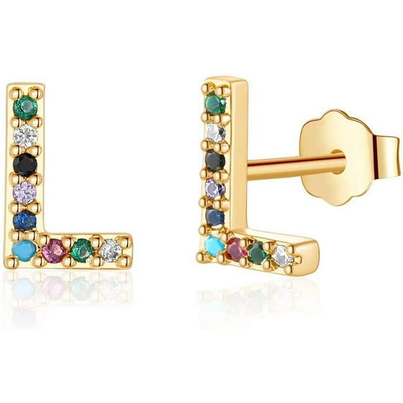 Initial Stud Earrings For Women, Hypoallergenic 925 Sterling Silver ...
